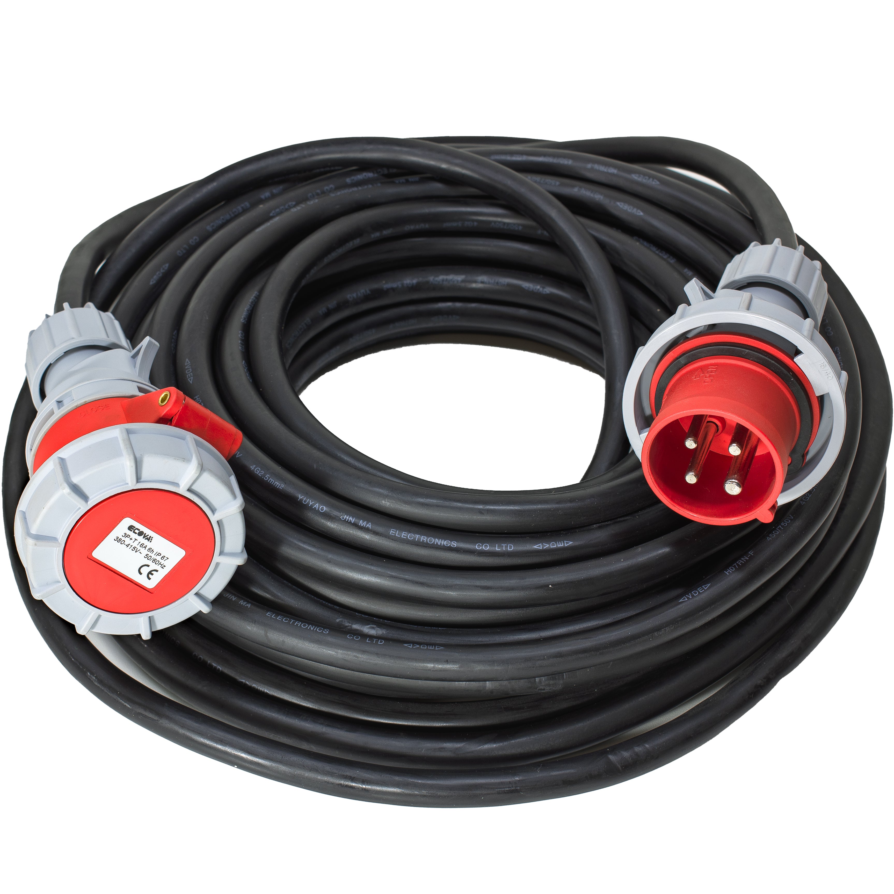 PROLUNGA TRIFASE 4 POLI INDUSTRIALE DA 10 METRI - CAVO IN NEOPRENE 4G2 ...