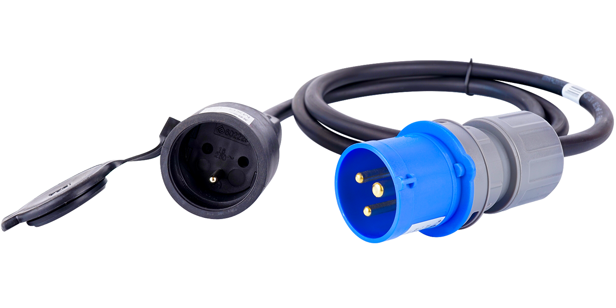 PROLUNGA ADATTATORE 30 CM CON SPINA CEE E PRESA STANDARD TEDESCO ...